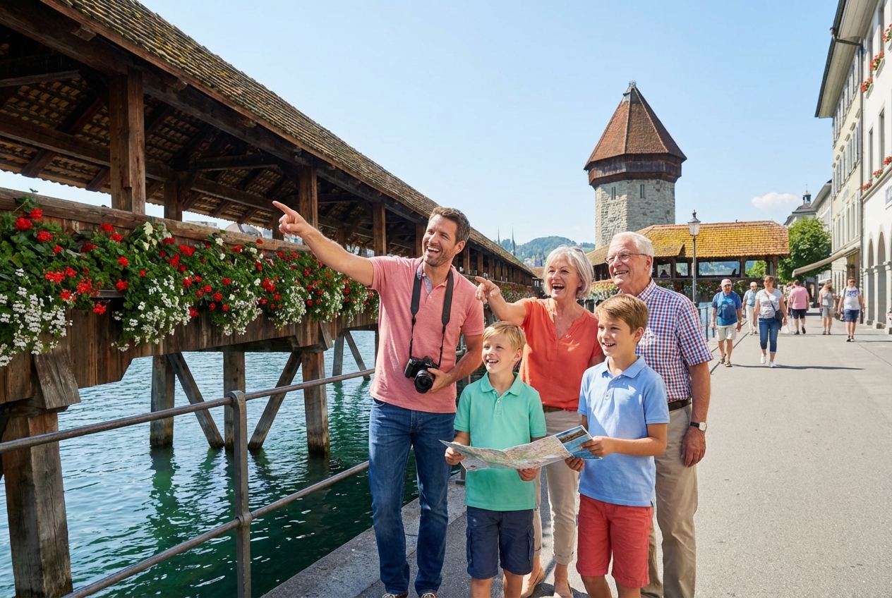 Lucerne in 2 Days for Families - Chapel Bridge (Kapellbrücke) and Old ...