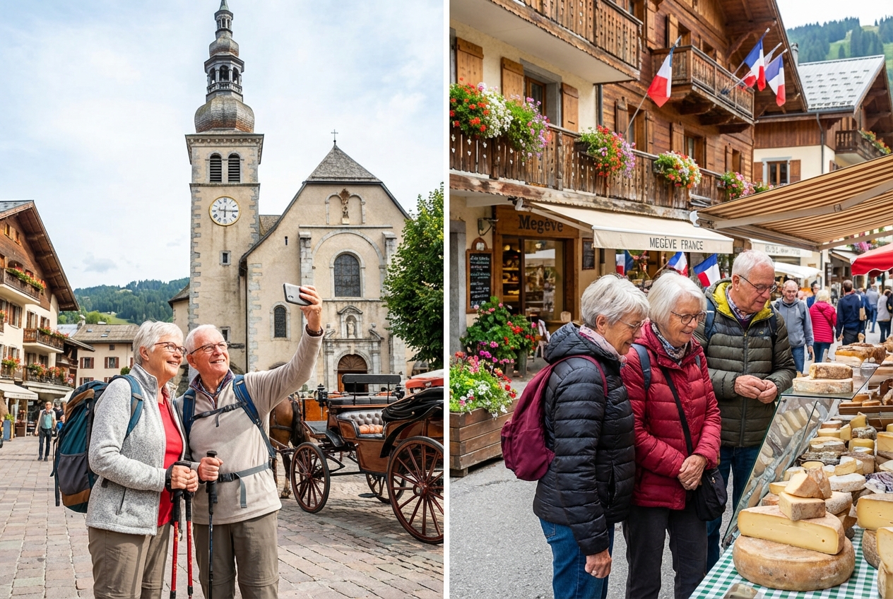 Megève in 1 Days - Historic, compact village centre with benches and ...