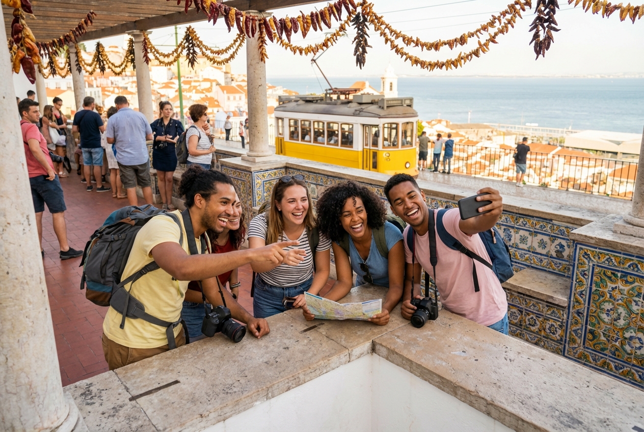 Lisbon in 2 Days for Friends - Sunrise/sweeping views across Alfama ...